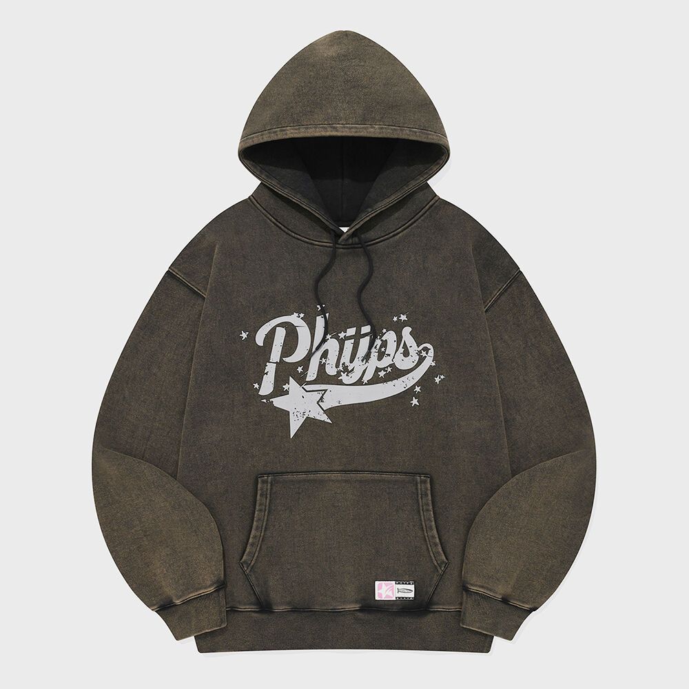 PHYPS® SCATTER STAR TAIL HOODIE DYING BLACK - 감도 깊은 취향 셀렉트샵 29CM
