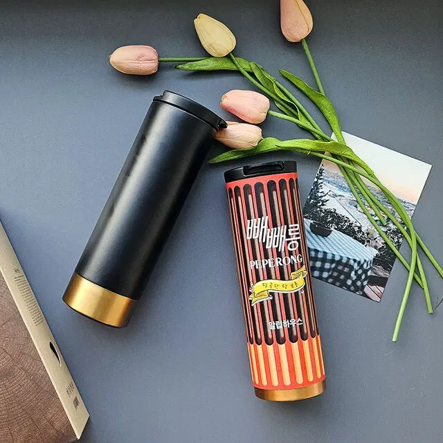 1+1 빼빼롱 텀블러 보온보냉 스텐텀블러 머그 넉넉한 용량 500ml (텀블러2+감성엽서2+선물포장) - 감도 깊은 취향 셀렉트샵 29CM