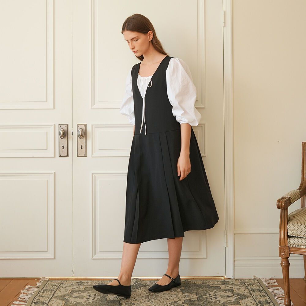 A 2-WAY SLEEVELESS DRESS_BLACK - 감도 깊은 취향 셀렉트샵 29CM