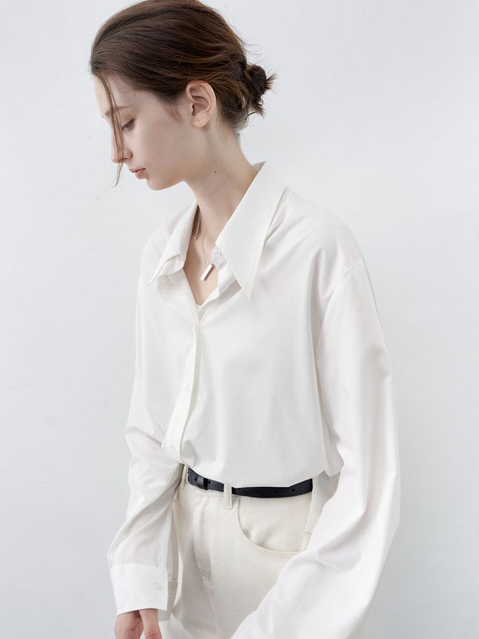 TG_Basic pointed collar shirt_WHITE - 감도 깊은 취향 셀렉트샵 29CM