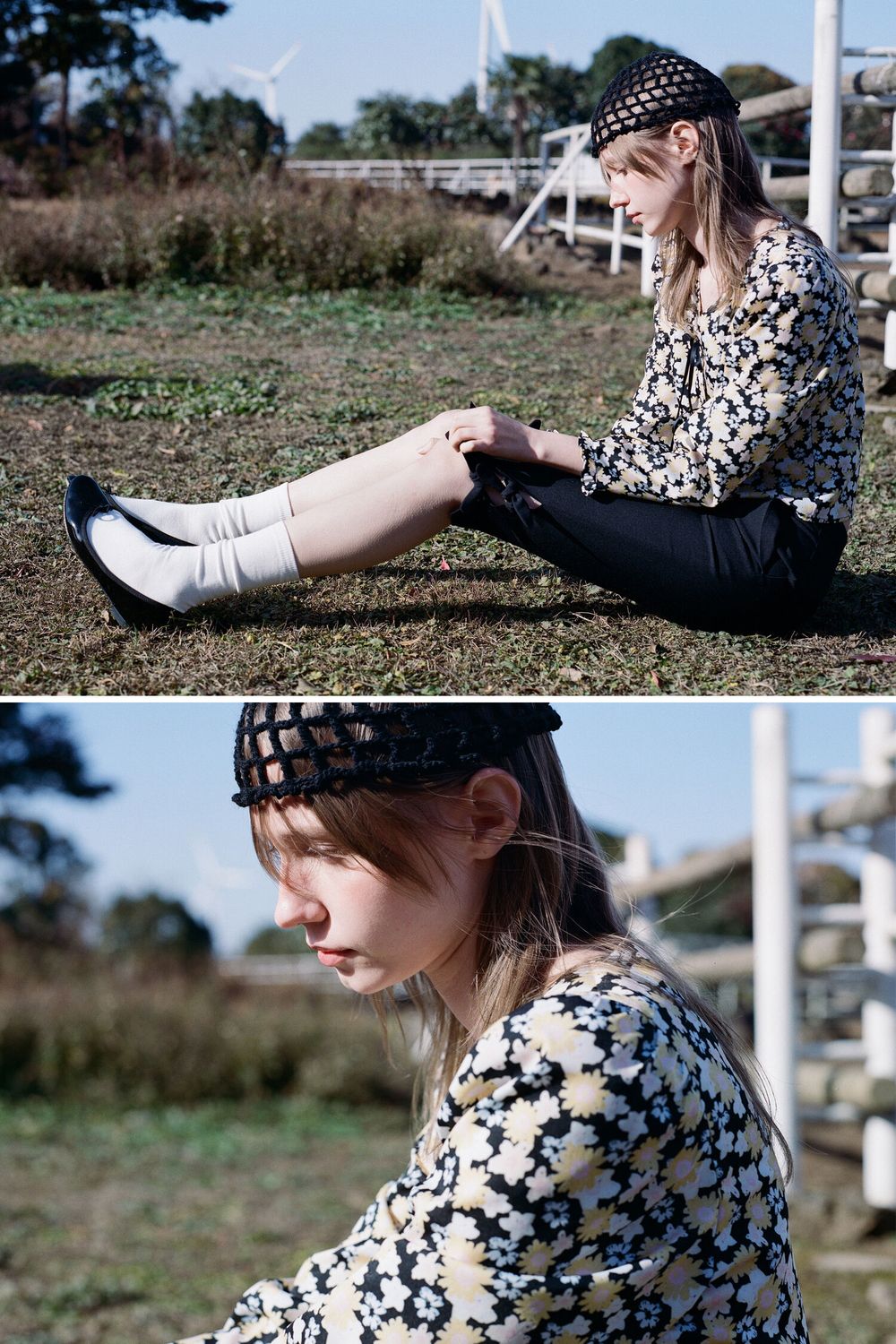 Flower Pattern Blouse (Black) - 감도 깊은 취향 셀렉트샵 29CM