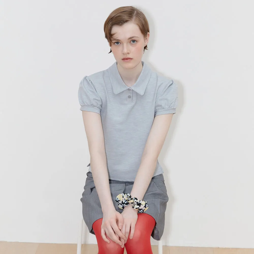 Puff Collar T-Shirt (Melange Grey) - 감도 깊은 취향 셀렉트샵 29CM