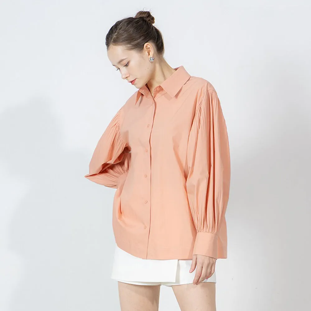 Pleats balloon oversized shirt - peach - 감도 깊은 취향 셀렉트샵 29CM