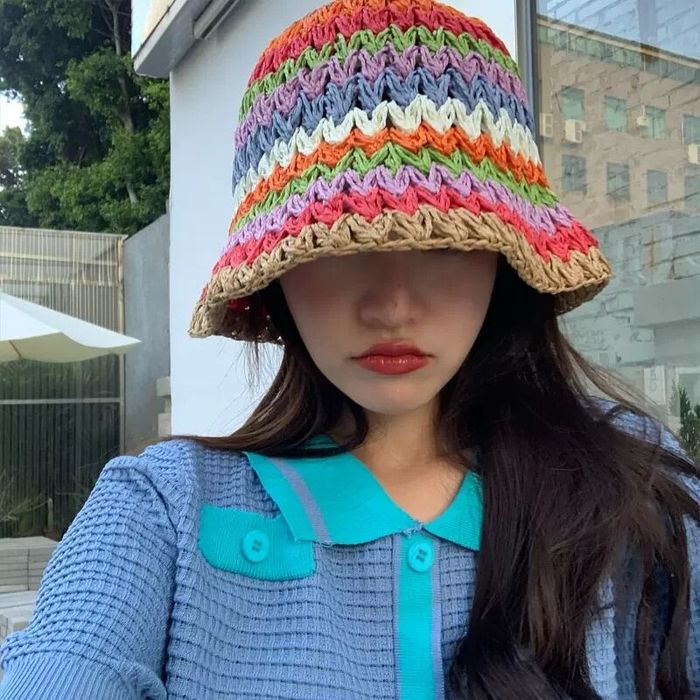 레인보우 라탄 버킷햇 C1 브라운 - 감도 깊은 취향 셀렉트샵 29CM