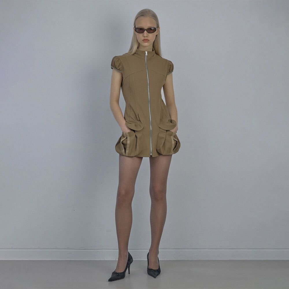 Cargo Zip-Up Dress Soft Brown - 감도 깊은 취향 셀렉트샵 29CM