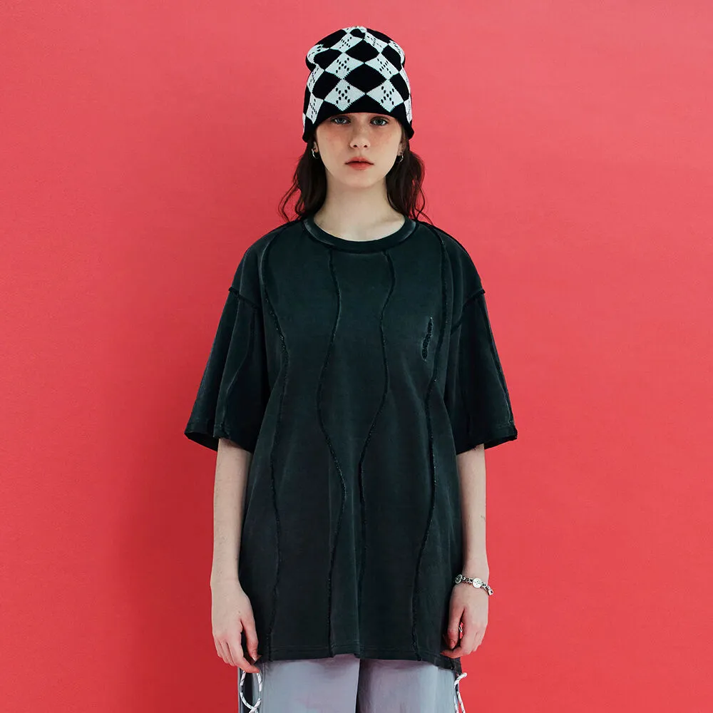 DYED WAVE OVERLOCK T SHIRT / CHARCOAL - 감도 깊은 취향 셀렉트샵 29CM