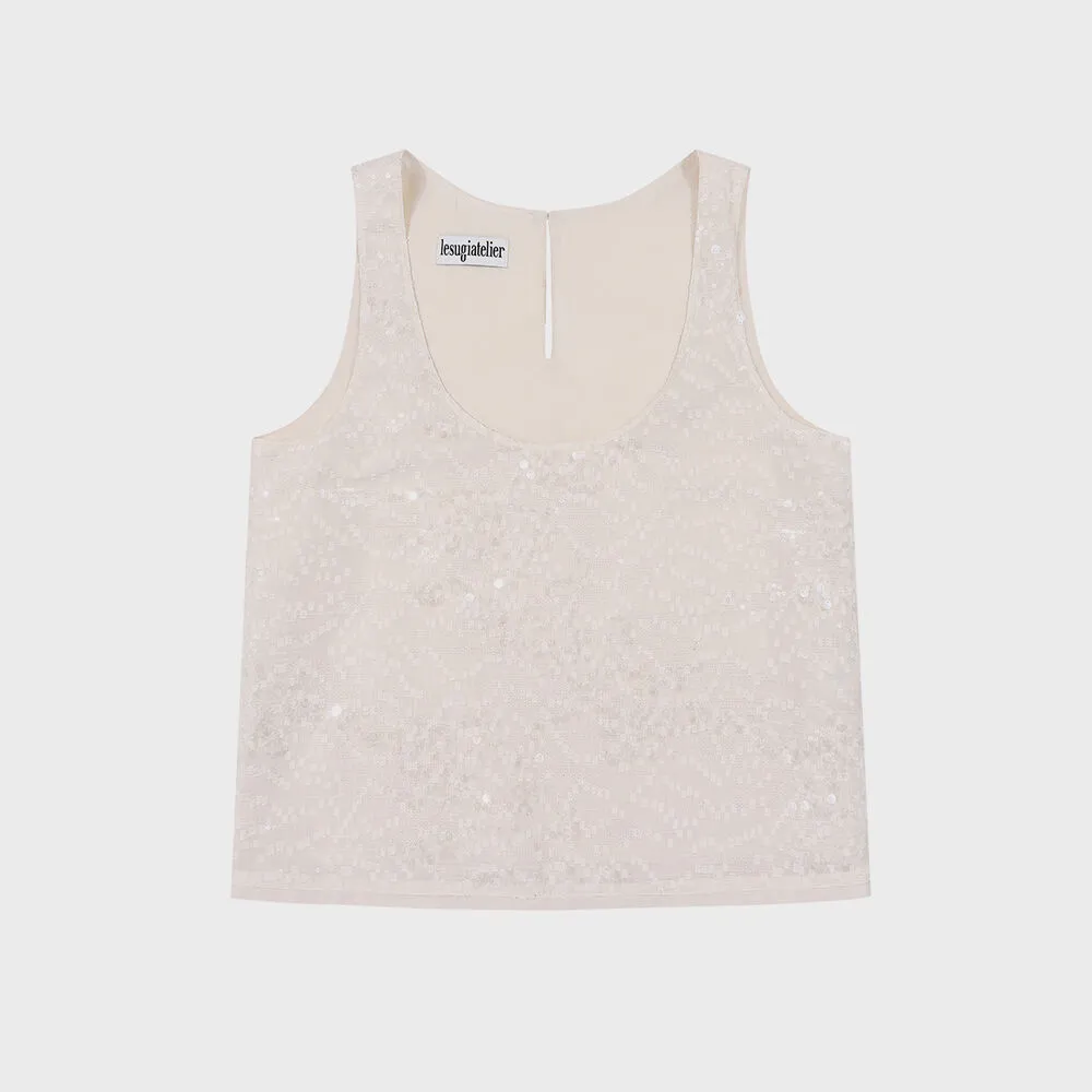 Spangle tank top (Ivory) - 감도 깊은 취향 셀렉트샵 29CM