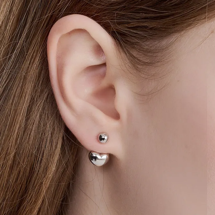 plump heart ear jacket earring - 감도 깊은 취향 셀렉트샵 29CM