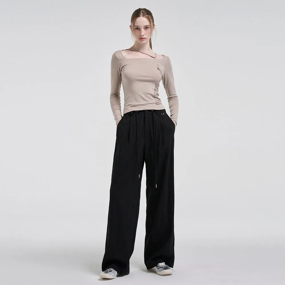 String Pintuck Nylon Pants, Black - 감도 깊은 취향 셀렉트샵 29CM