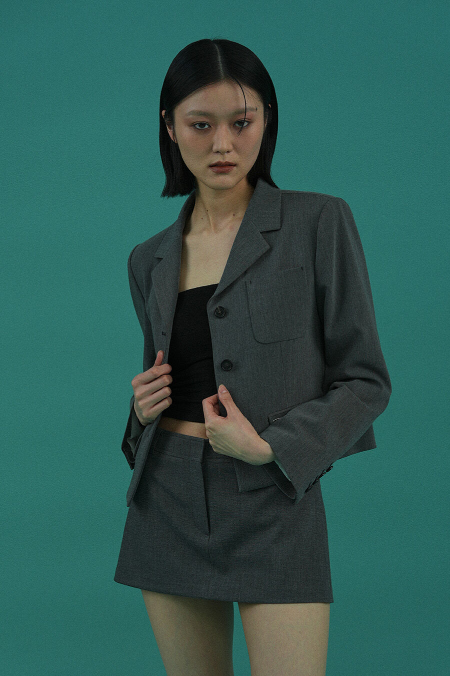 C MICRO MINI PANTS SKIRT_GREY - 감도 깊은 취향 셀렉트샵 29CM