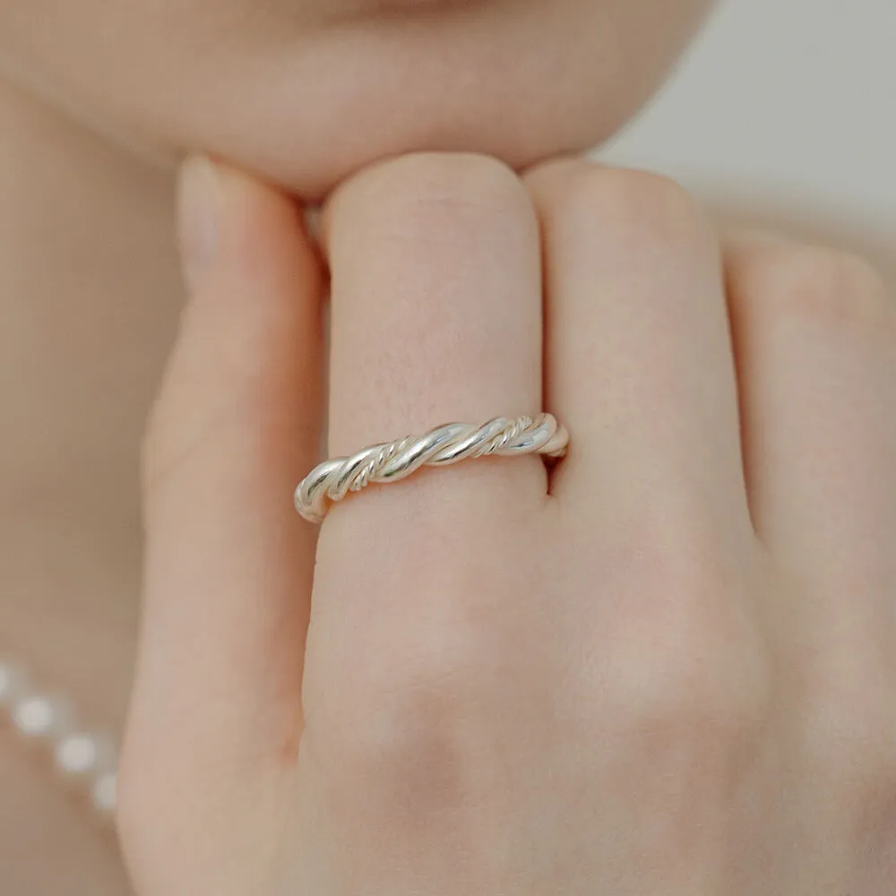 [Silver925] WE005 Silver twist rope ring - 감도 깊은 취향 셀렉트샵 29CM