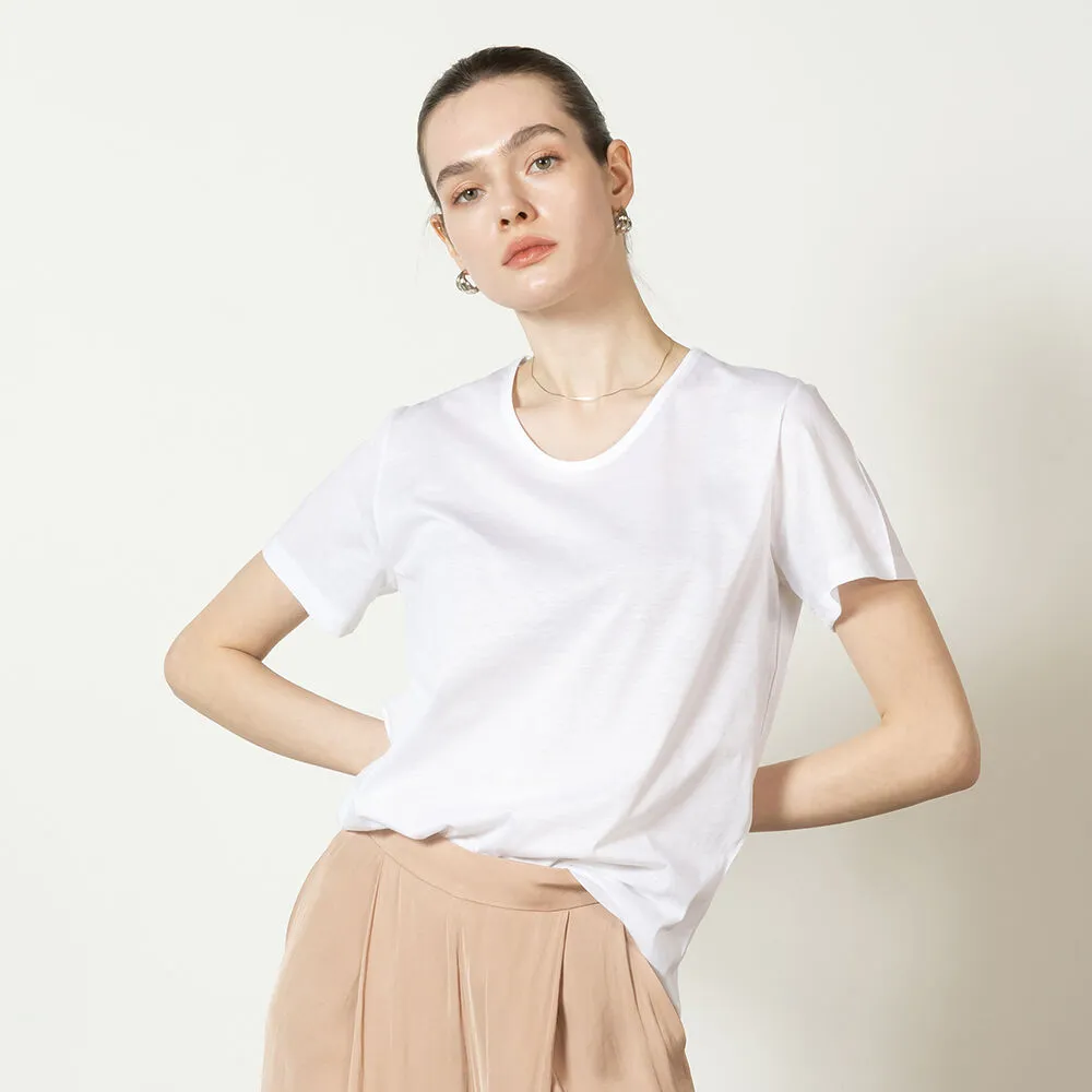 U-neck silket cotton t-shirt - white - 감도 깊은 취향 셀렉트샵 29CM