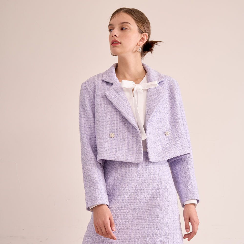 트위드 크롭 자켓 퍼플 [T23] - 감도 깊은 취향 셀렉트샵 29CM