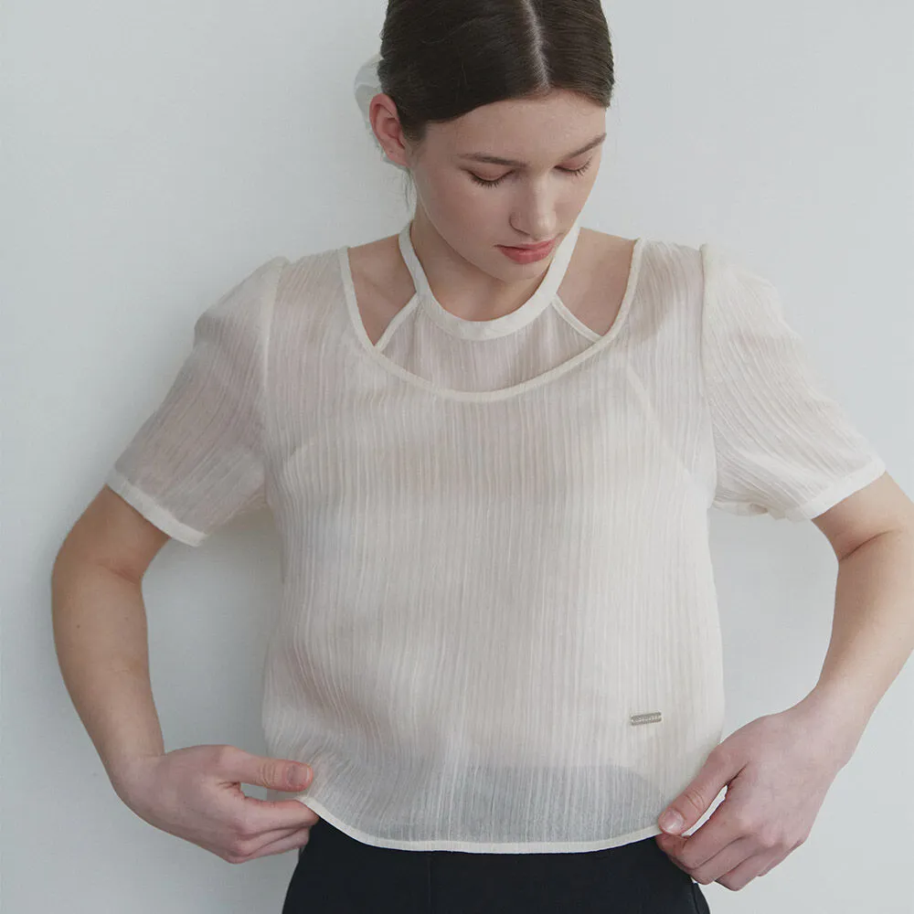 Halter Layered Wrinkle Blouse SW4MB738-90 - 감도 깊은 취향 셀렉트샵 29CM