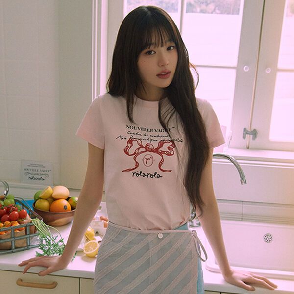 ROLA RIBBON HALF T-SHIRT PINK - 감도 깊은 취향 셀렉트샵 29CM