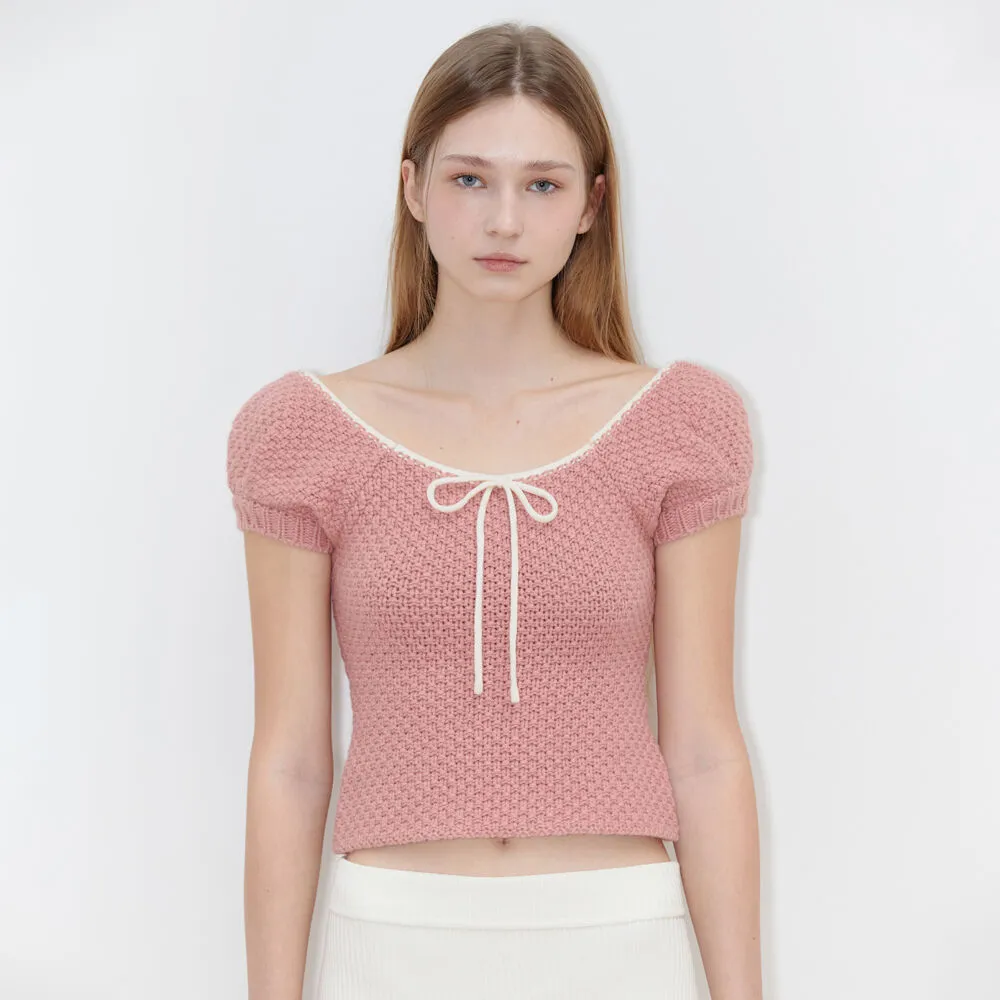 Puff Half Knit Top (Pink) - 감도 깊은 취향 셀렉트샵 29CM