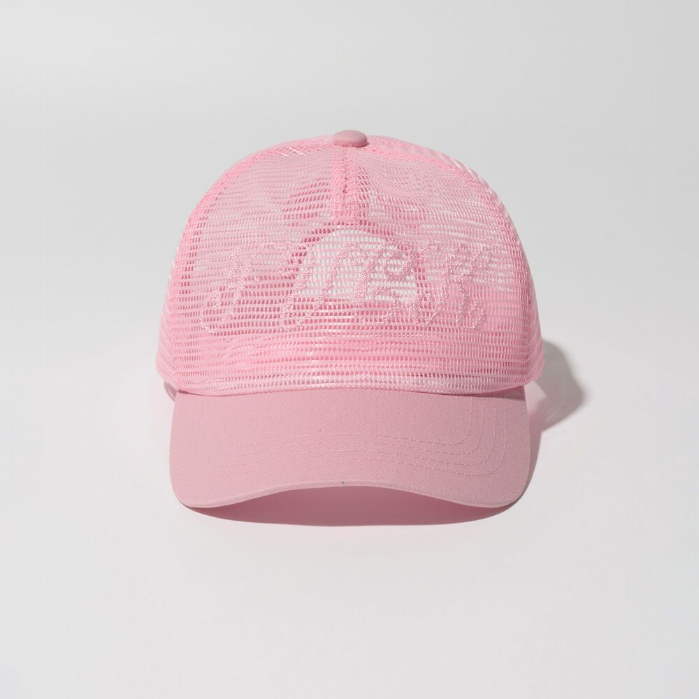 Cross Stitch Mesh Cap Pink - 감도 깊은 취향 셀렉트샵 29CM