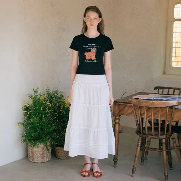 FRILL LONG SKIRT WHITE - 감도 깊은 취향 셀렉트샵 29CM