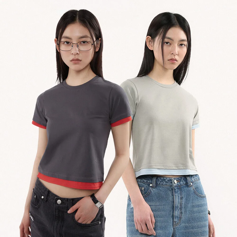 [2PACK] (우먼) 레이어드 반팔 티셔츠_6 COLOR - 감도 깊은 취향 셀렉트샵 29CM