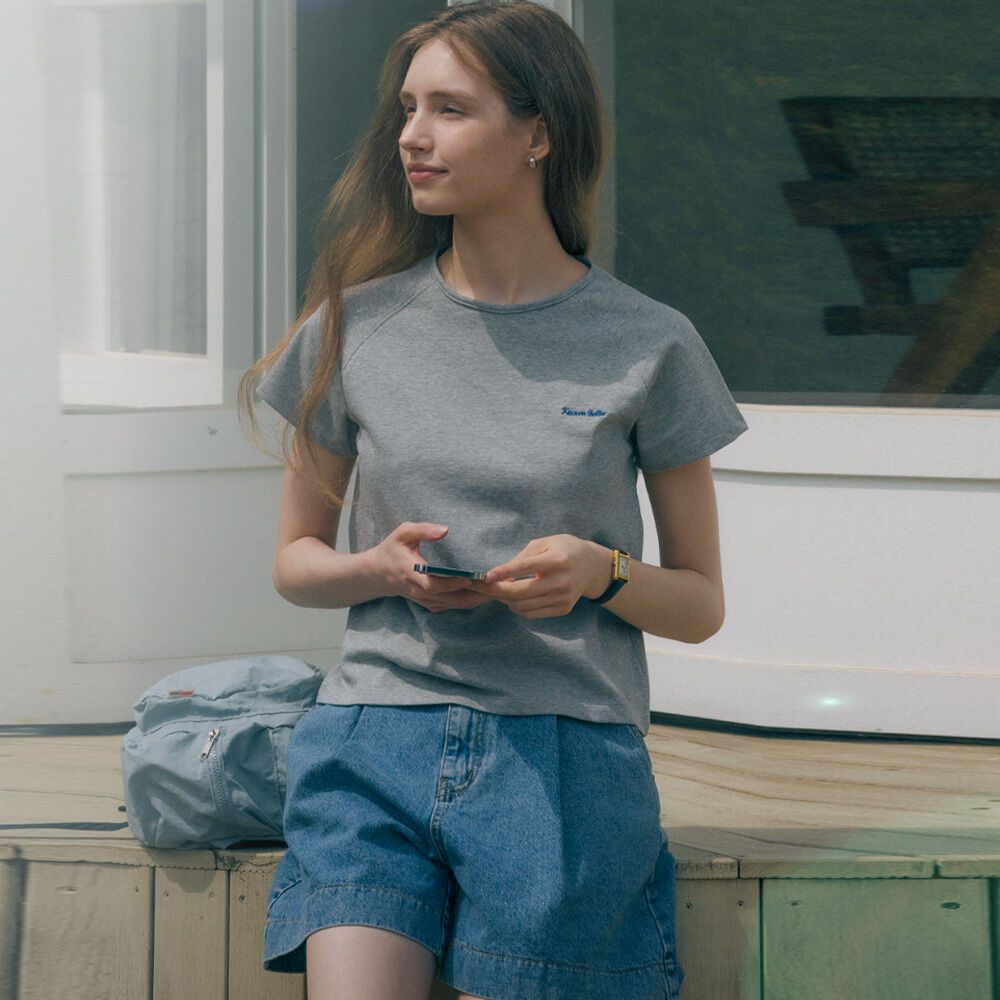 Better logo embroidery T-shirt_Gray - 감도 깊은 취향 셀렉트샵 29CM