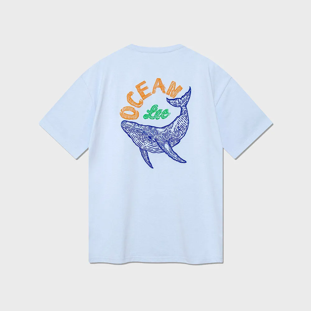 리 오션 그래픽 티셔츠 라이트 블루 - 감도 깊은 취향 셀렉트샵 29CM