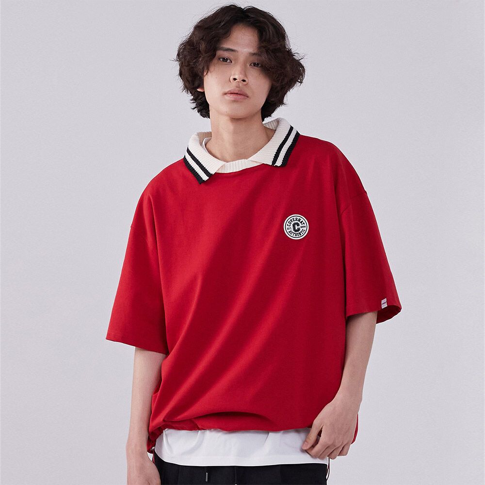 [24SS] 서클 C 카라 티셔츠 - 레드 - 감도 깊은 취향 셀렉트샵 29CM