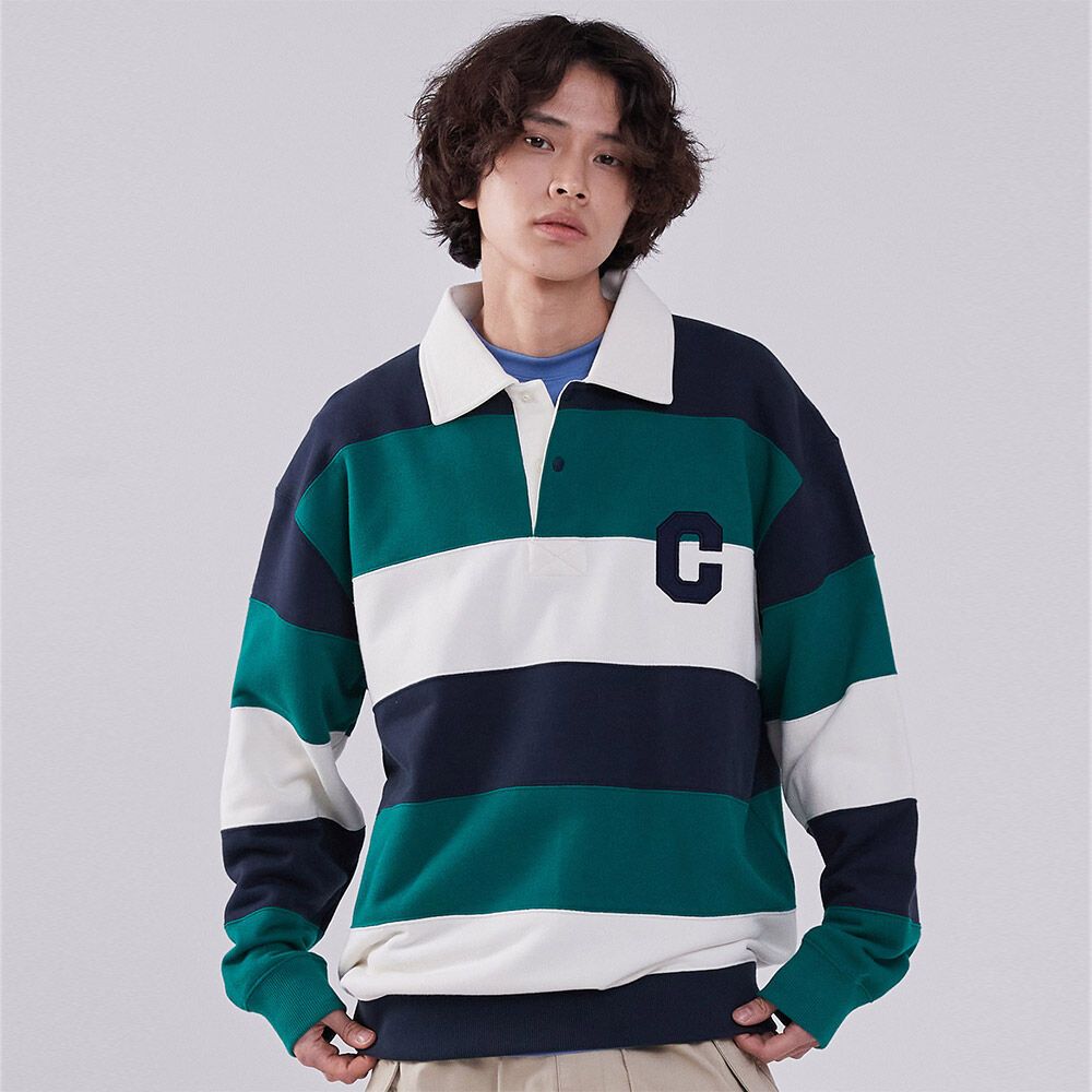 [24SS] C 로고 럭비 맨투맨 - 그린 - 감도 깊은 취향 셀렉트샵 29CM