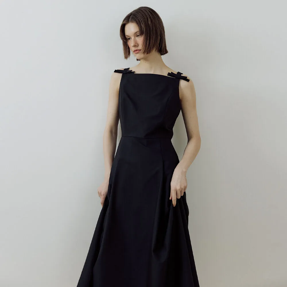 Petty Ribbon Sleeveless One-piece (black) - 감도 깊은 취향 셀렉트샵 29CM