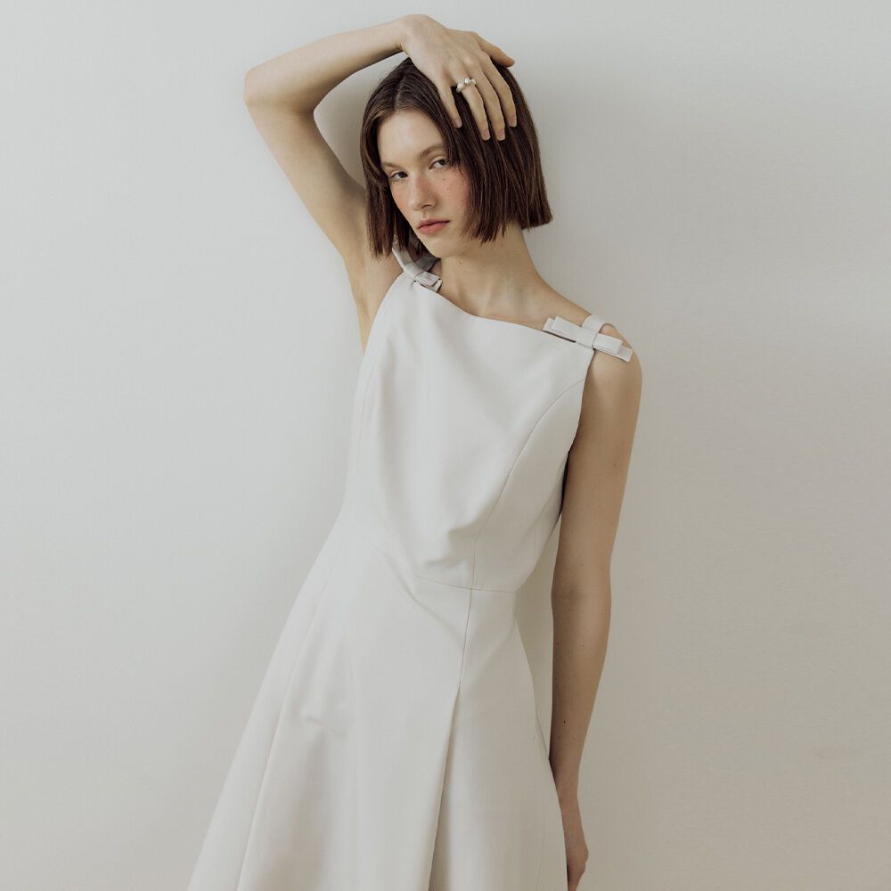 Petty Ribbon Sleeveless One-piece (beige) - 감도 깊은 취향 셀렉트샵 29CM