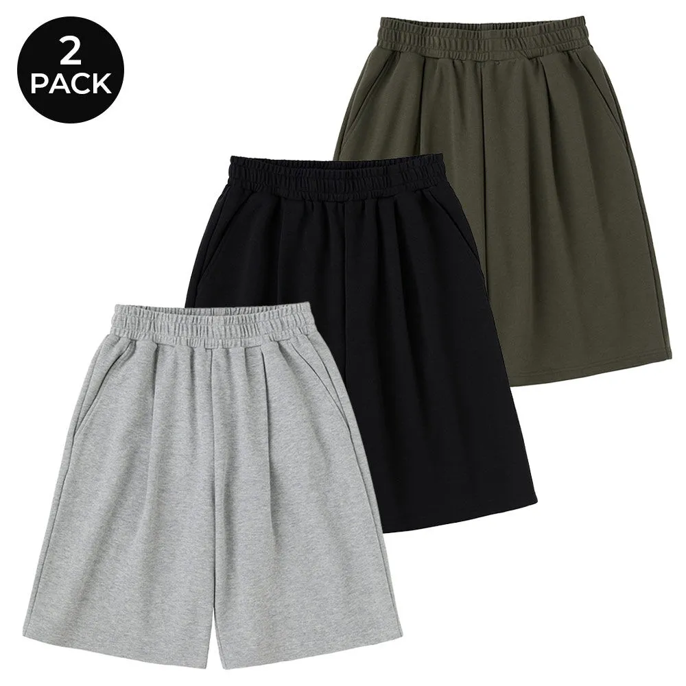 [2PACK] 버뮤다 와이드 스웨트 숏 팬츠 (3COLOR) - 감도 깊은 취향 셀렉트샵 29CM