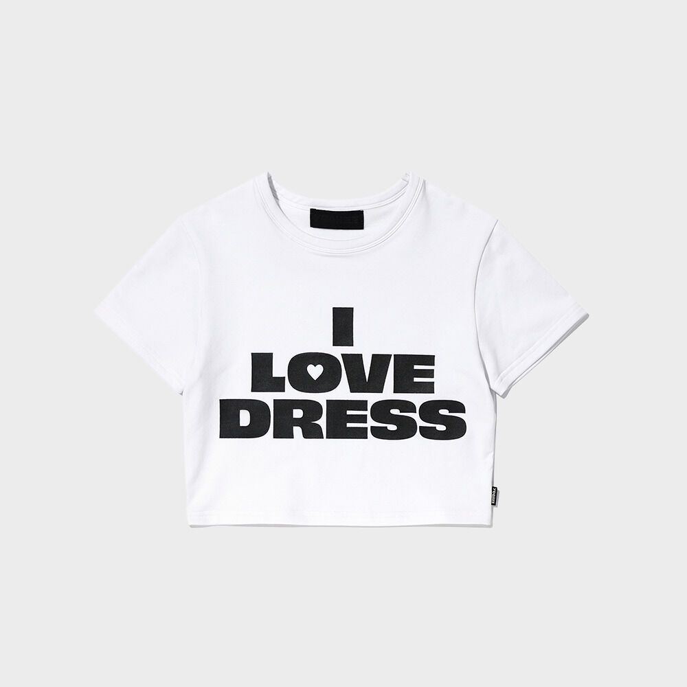 LOVE DRESS LETTERING T-SHIRTS WHITE - 감도 깊은 취향 셀렉트샵 29CM