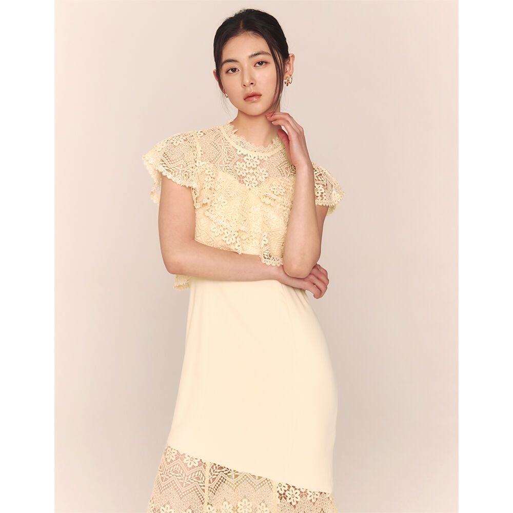 Kino / Lace Block Long Mermaid Dress - 감도 깊은 취향 셀렉트샵 29CM
