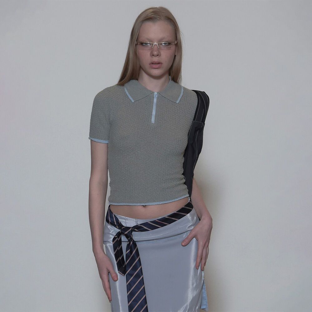 Geek Boucle Collared Top Gray - 감도 깊은 취향 셀렉트샵 29CM