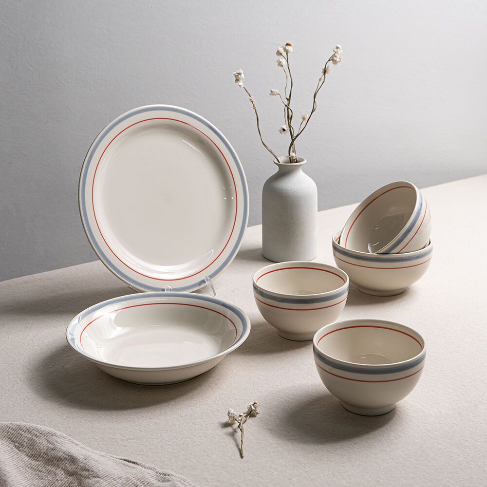 [카네수즈] 포그 라인 2인 한식 접시세트 6P - 감도 깊은 취향 셀렉트샵 29CM