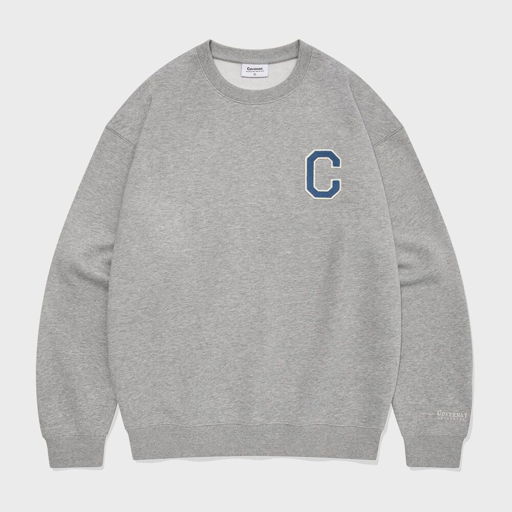 [24FW] C 로고 맨투맨 - 멜란지 그레이 - 감도 깊은 취향 셀렉트샵 29CM