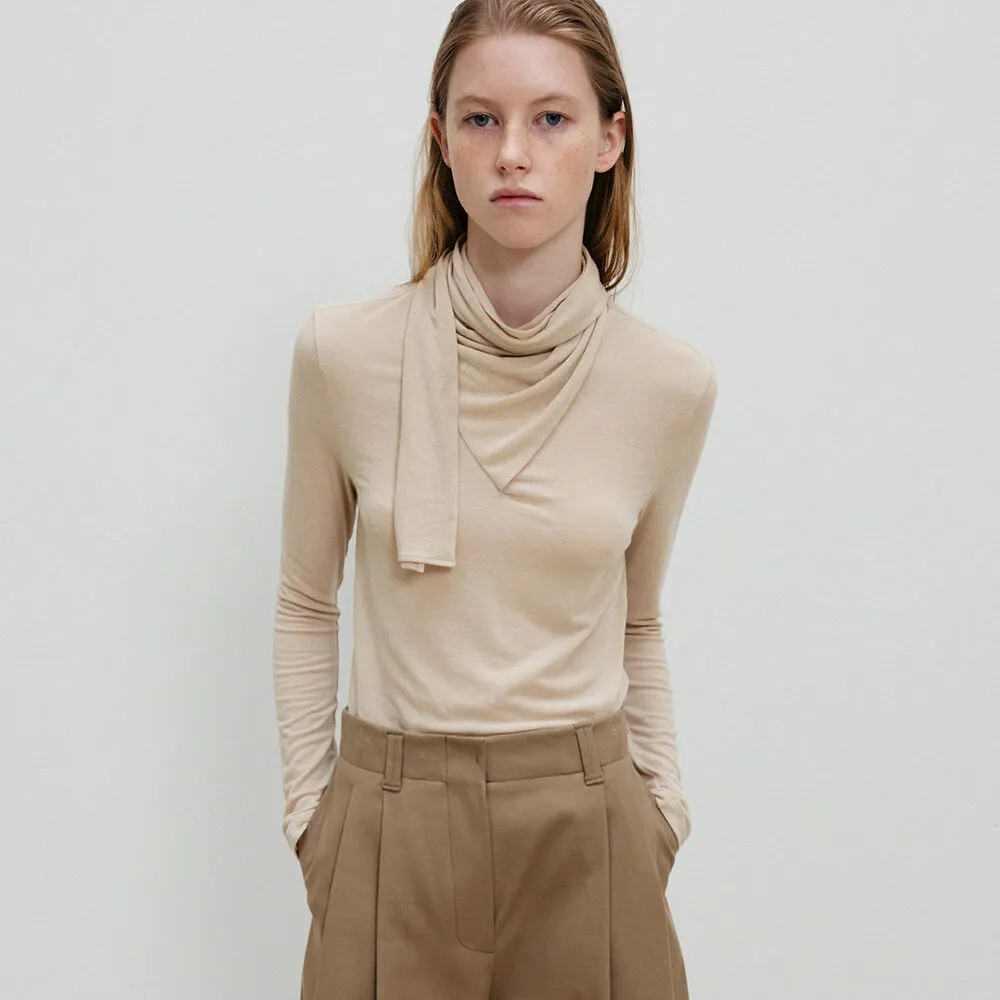 [2차 리오더] Muffler T-Shirt_Beige - 감도 깊은 취향 셀렉트샵 29CM