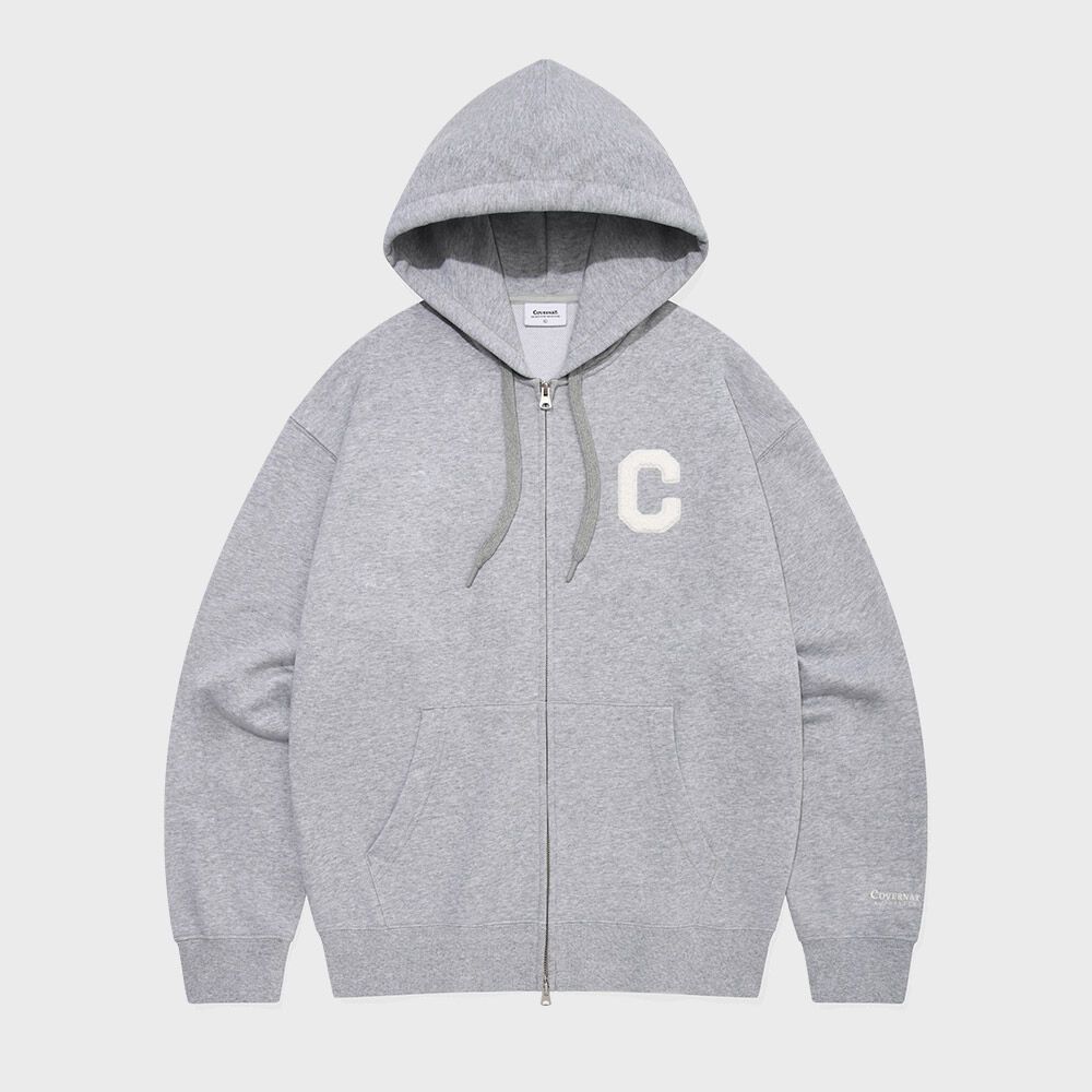 [24FW] C 로고 후디 집업 - 멜란지 그레이 - 감도 깊은 취향 셀렉트샵 29CM