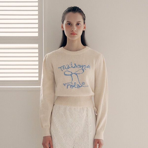 ROLA RIBBON PUFF SLEEVE KNIT IVORY - 감도 깊은 취향 셀렉트샵 29CM