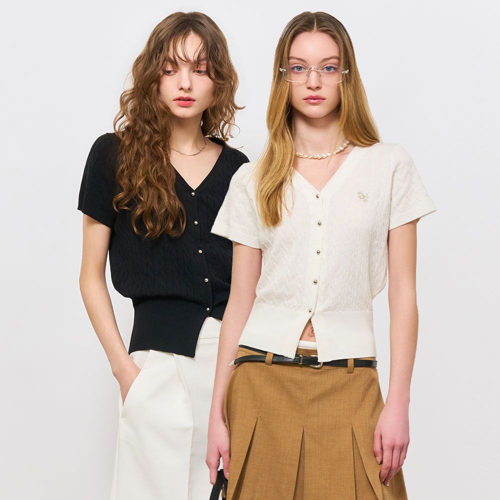 WOMAN 텐셀 브이넥 케이블 가디건 [4COL] / WBD2L43545 - 감도 깊은 취향 셀렉트샵 29CM