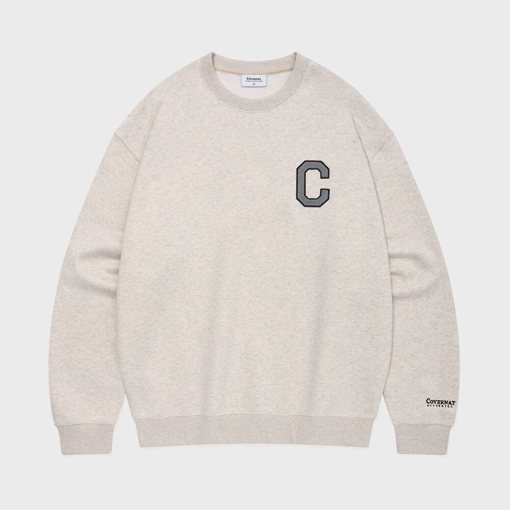 [24FW] C 로고 기모 맨투맨 - 오트밀 - 감도 깊은 취향 셀렉트샵 29CM