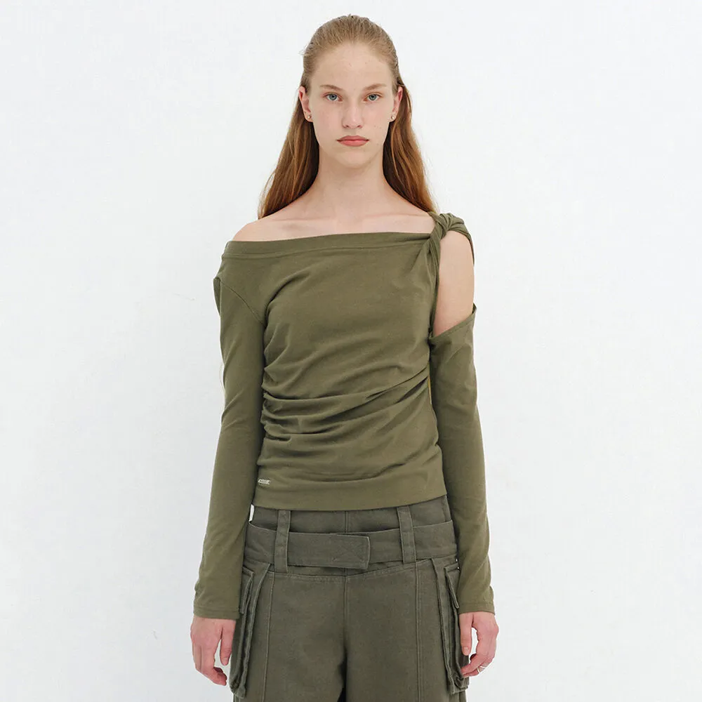 SHOULDER TWISTED TOP / KHAKI - 감도 깊은 취향 셀렉트샵 29CM