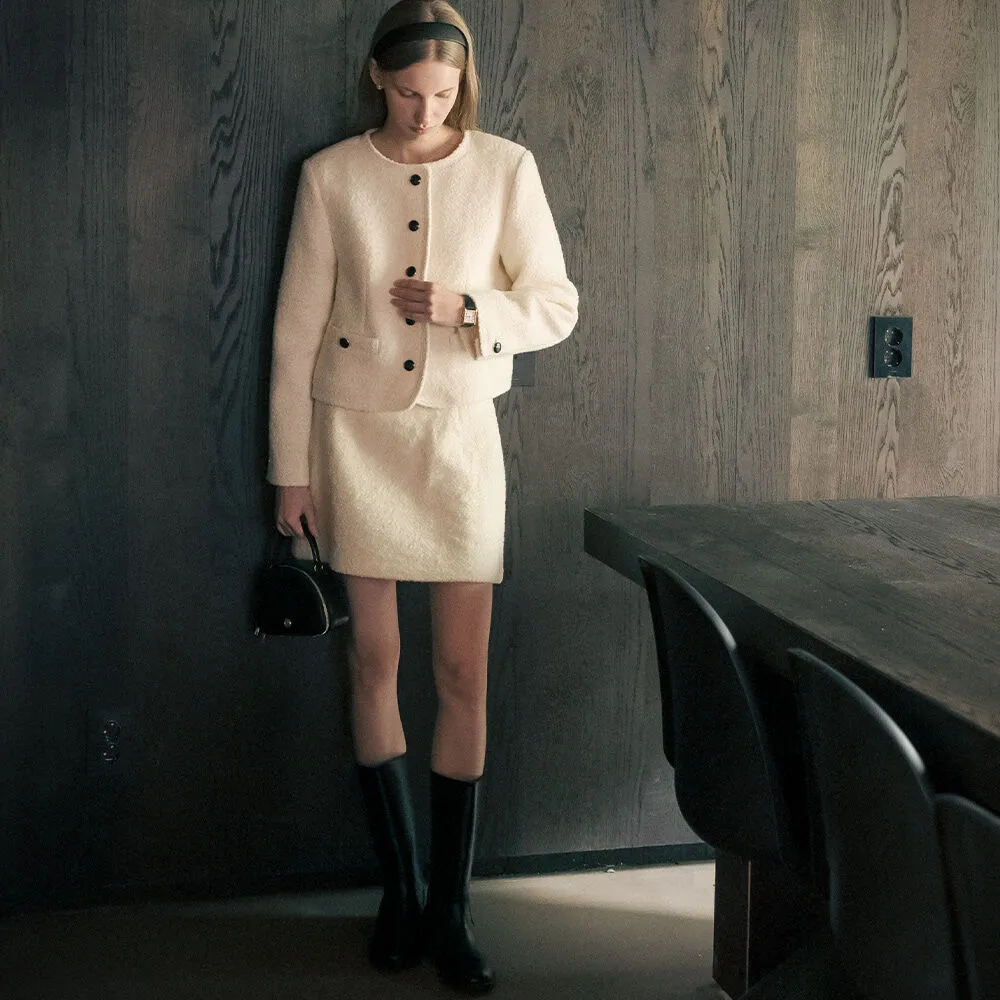 Dylan wool boucle skirt_Ivory - 감도 깊은 취향 셀렉트샵 29CM