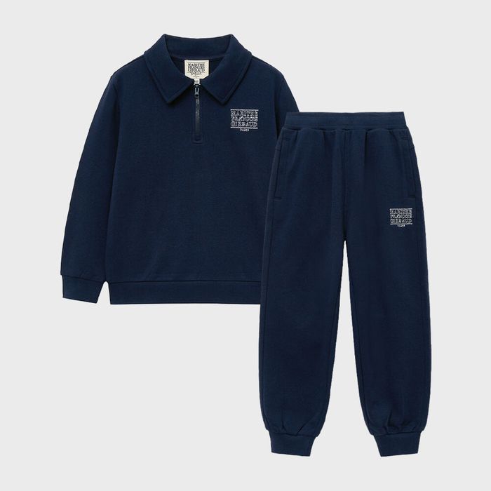 ENFANT CLASSIC LOGO HALF ZIPUP SWEAT SET-UP navy - 감도 깊은 취향 셀렉트샵 29CM