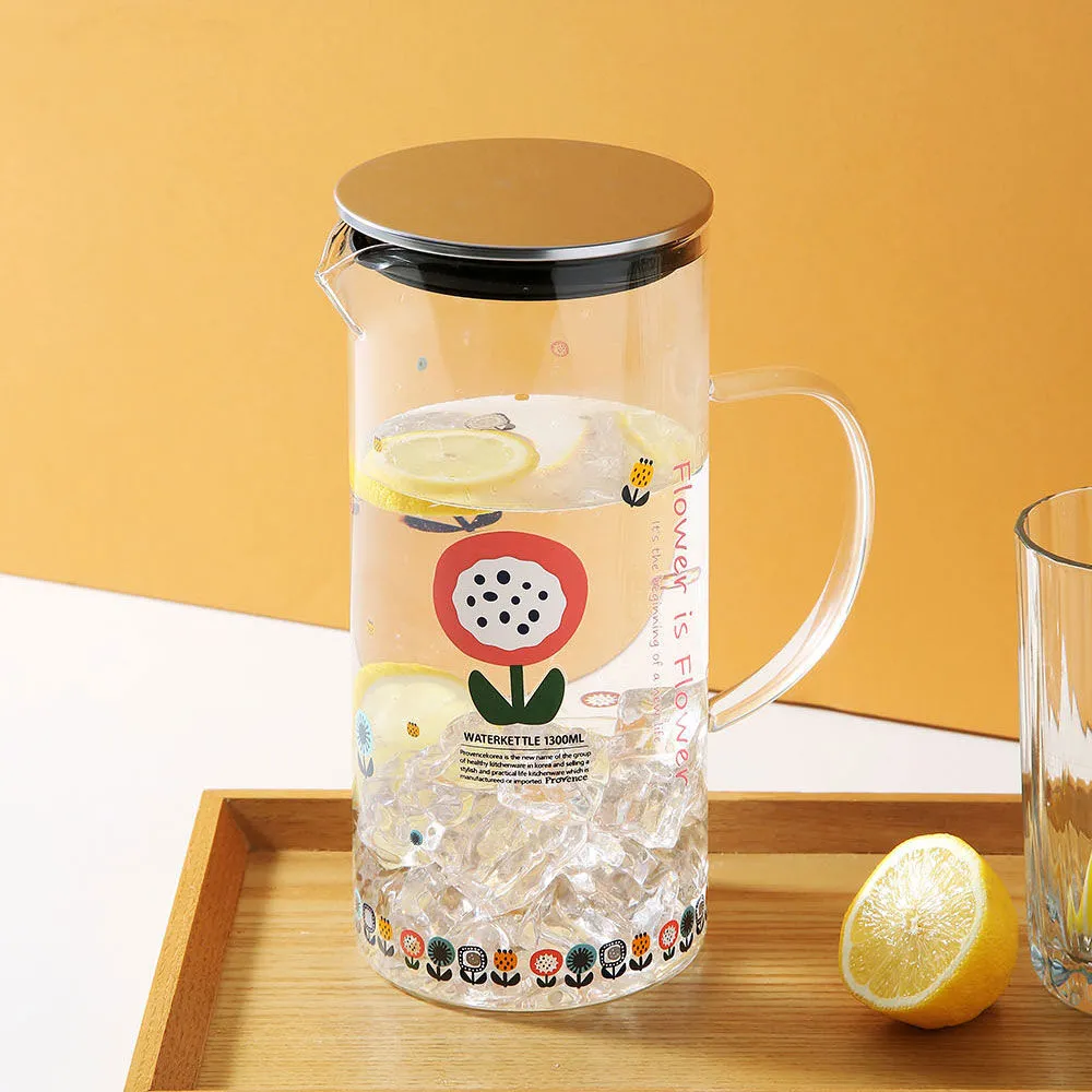 투명한 플라워 내열유리 물병 워터 저그 1.3L - 감도 깊은 취향 셀렉트샵 29CM