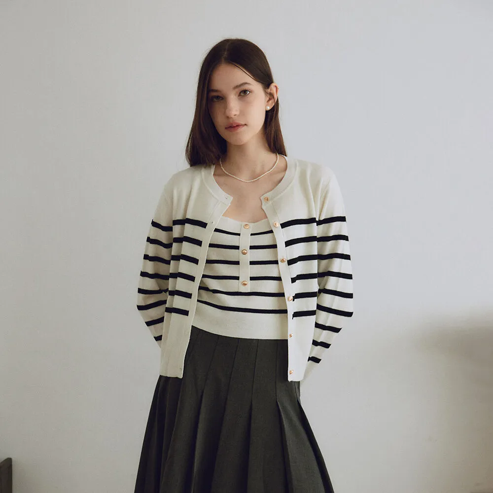 IT_Stripe cardigan two-piece set_2color - 감도 깊은 취향 셀렉트샵 29CM