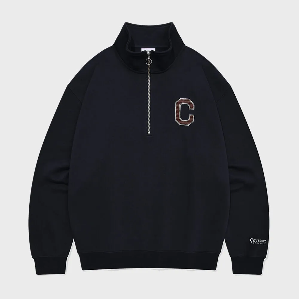 [24FW] C 로고 하프 집업 맨투맨 - 네이비 - 감도 깊은 취향 셀렉트샵 29CM