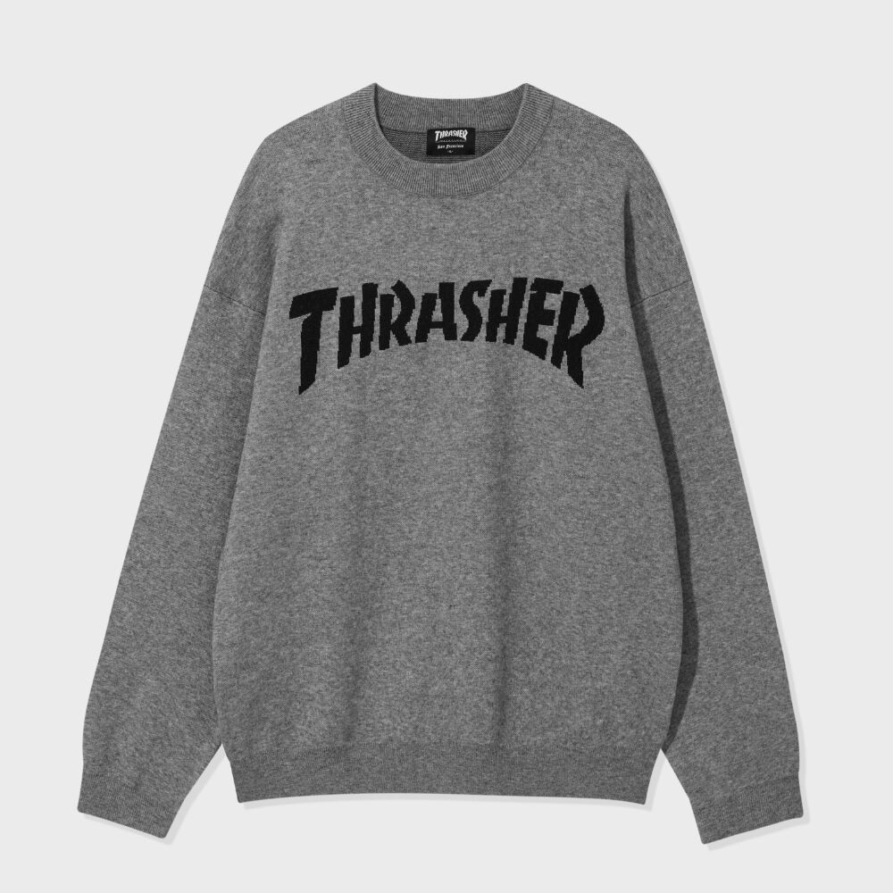 매거진 로고 니트 그레이 - 감도 깊은 취향 셀렉트샵 29CM