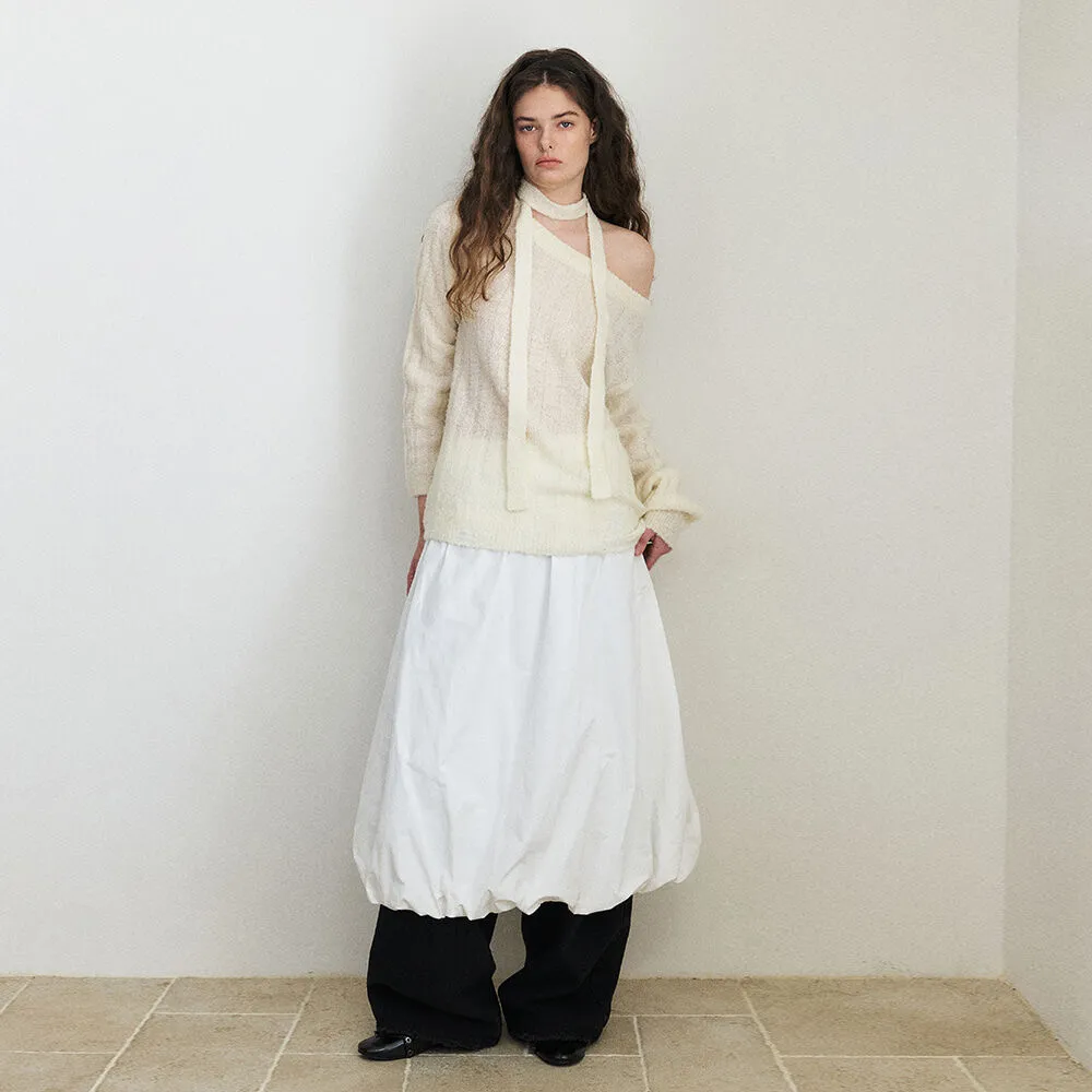 Damaged Boucle Scarf Knit, Cream - 감도 깊은 취향 셀렉트샵 29CM