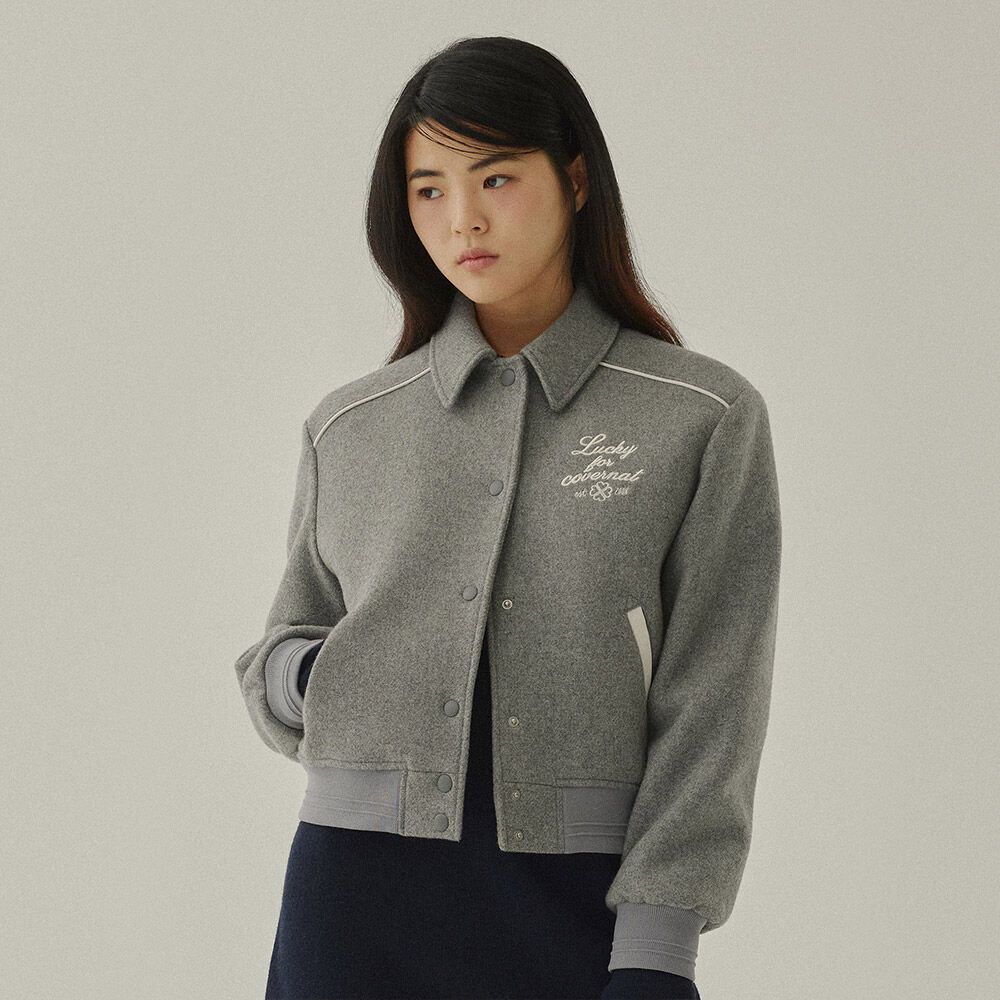[24FW] 우먼 울 바시티 자켓 그레이 - 감도 깊은 취향 셀렉트샵 29CM