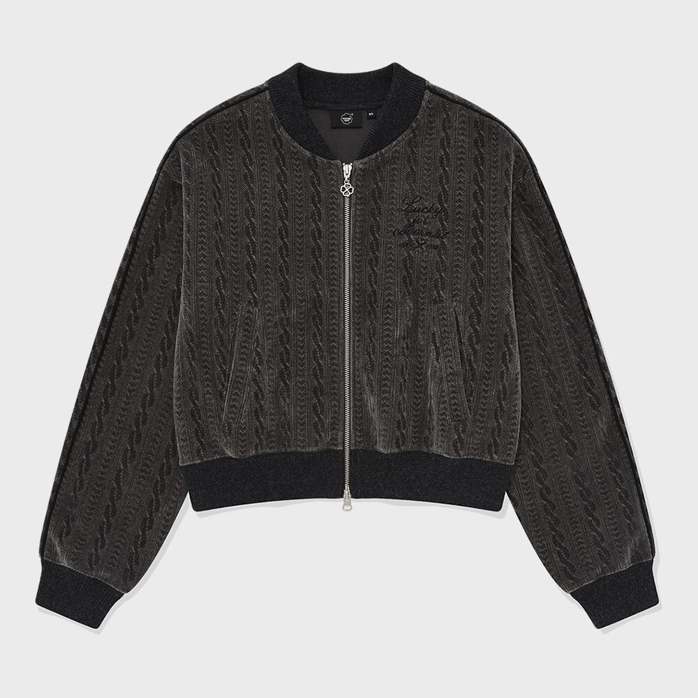 [24FW] 우먼 케이블 블루종 집업 자켓 차콜 - 감도 깊은 취향 셀렉트샵 29CM